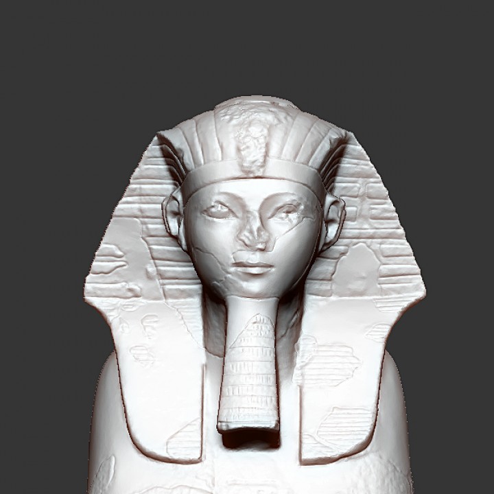 3D Printable Head and Shoulders of a Sphinx of Hatshepsut at The ...