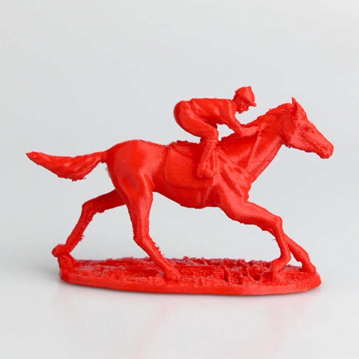 3D Printable Race Horse and Jockey by Kamile Zaleckaite