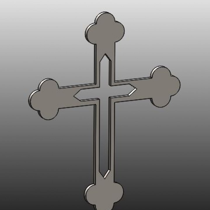 3D Printable Victorian Cross Tie-pin by Zaid Macci