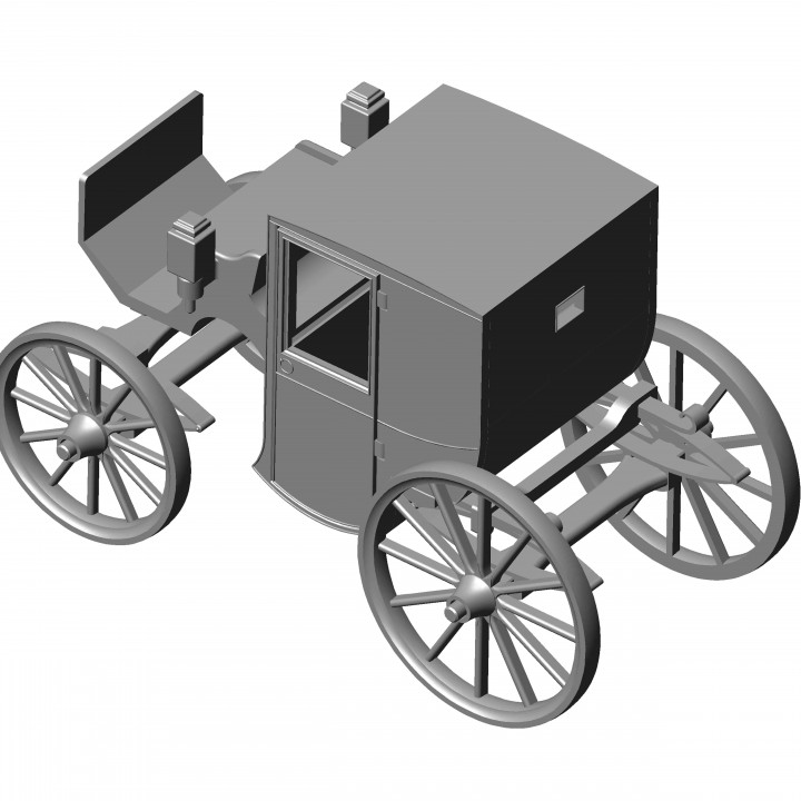 3D Printable Brougham Carriage by Oleg Khmarnyi