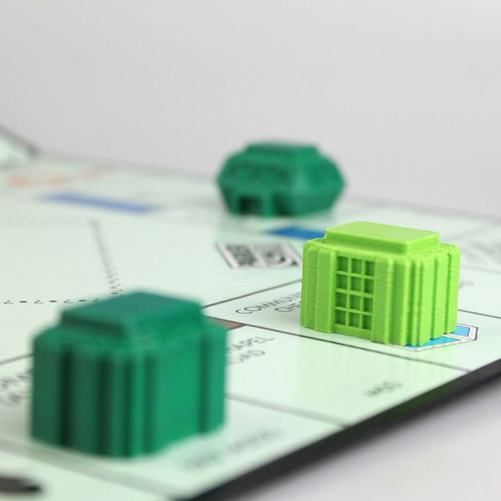 3D Printable Monopoly Hotels by Stewart Davies