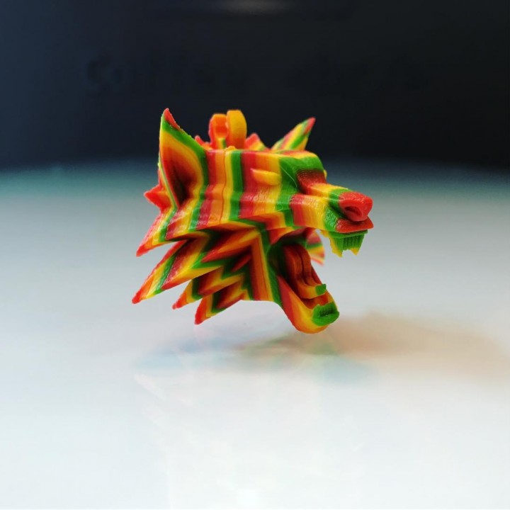 3D Print of The Witcher - Wolf Head Talisman by We_3D