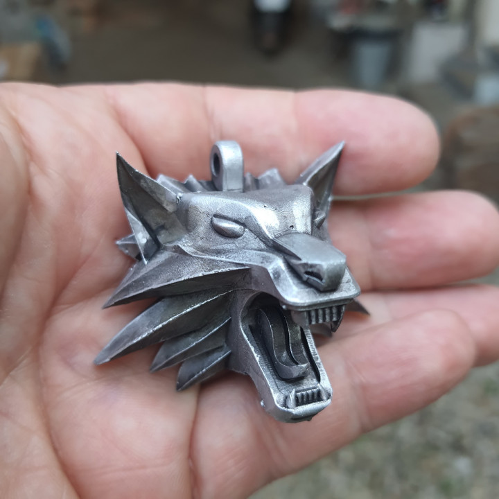 3D Print of The Witcher - Wolf Head Talisman by brodikjeanfuret