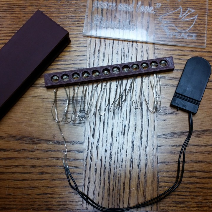 3D Printable Laser Etched LED Quote with 3D Printed Base by Antonio Bruno