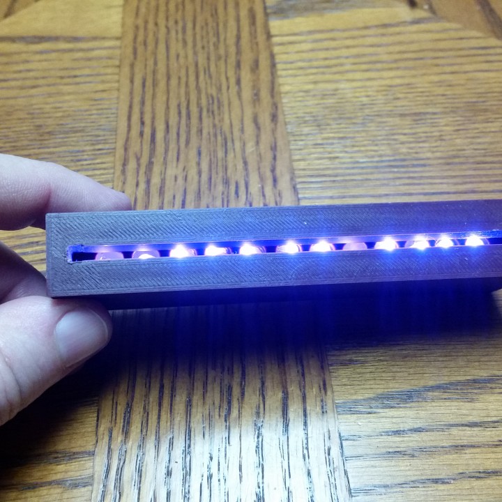 3D Printable Laser Etched LED Quote with 3D Printed Base by Antonio Bruno