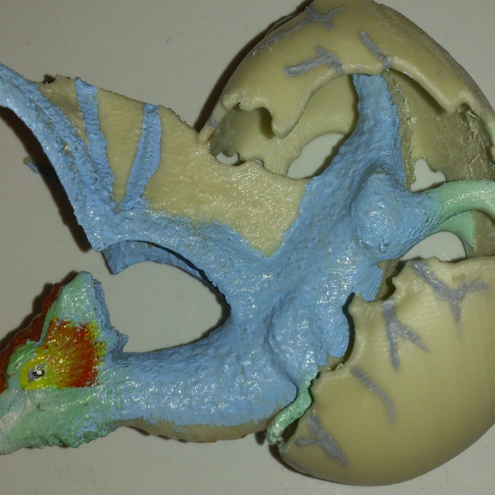 3D Printable Hatching Dragon by Christin Apostel