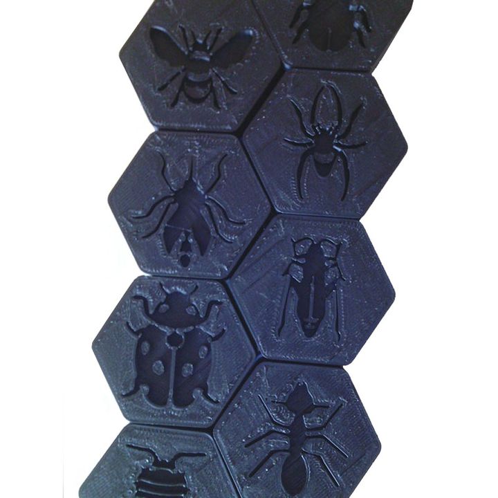 3D Printable Hive stones BOARD GAME by Jakub Mašát