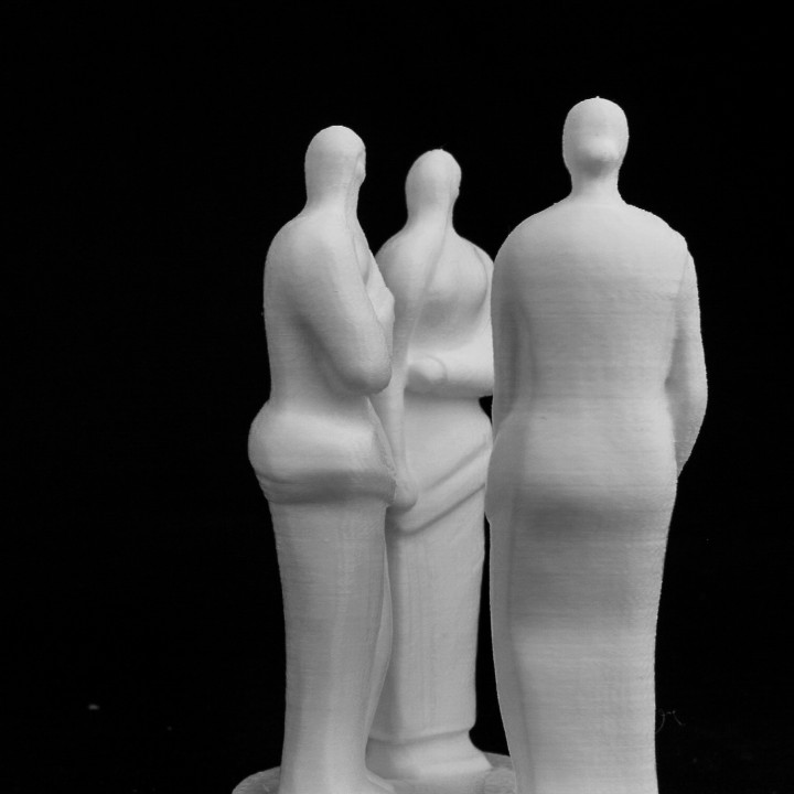 3D Printable Three Standing Figures at Battersea Park, London by Scan ...