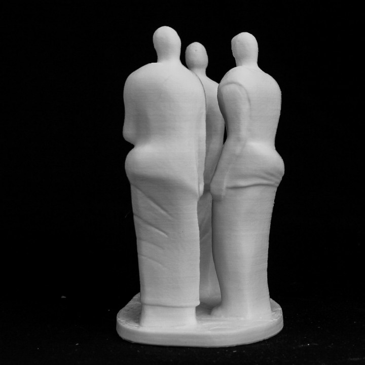 3D Printable Three Standing Figures at Battersea Park, London by Scan ...