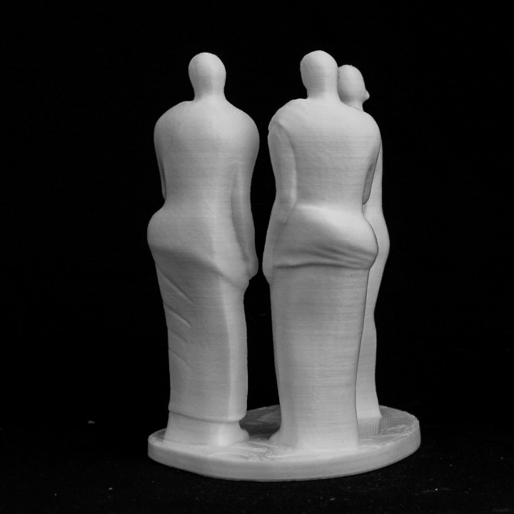 3D Printable Three Standing Figures at Battersea Park, London by Scan ...