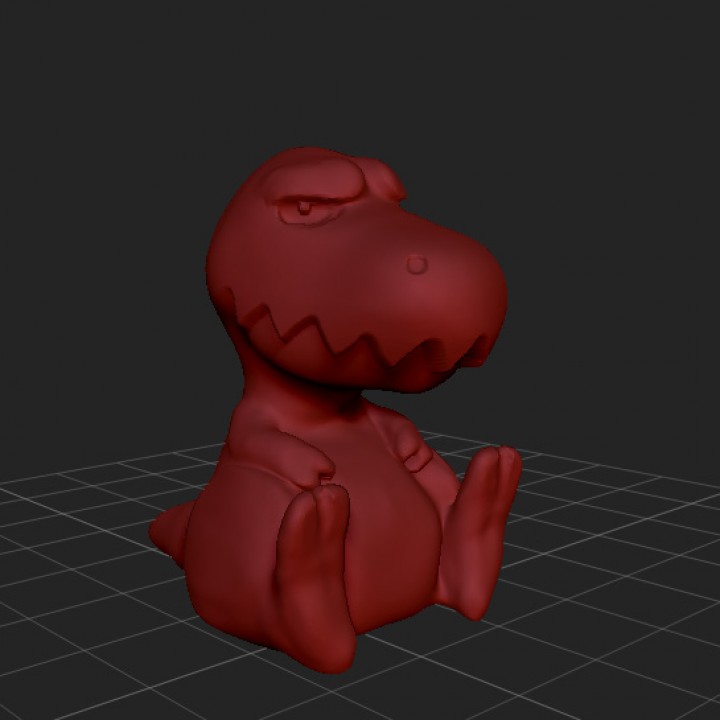 3D Printable Grumpy T Rex by Matteo Sgherri