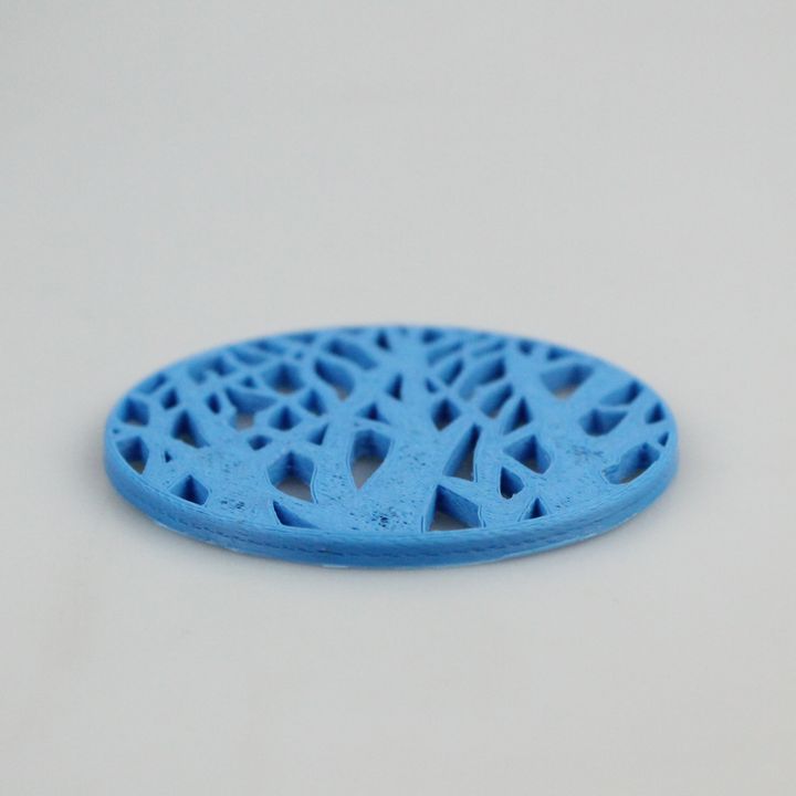 3D Printable Tree silhouette coaster by Tosh Sayama