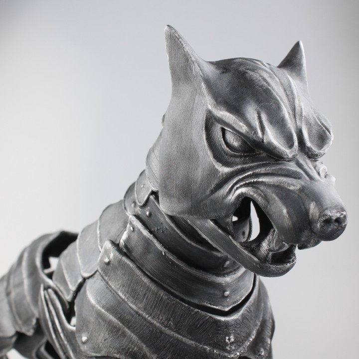 3D Printable Hound's Helm Inspired Dog Armour by Ricardo Alves