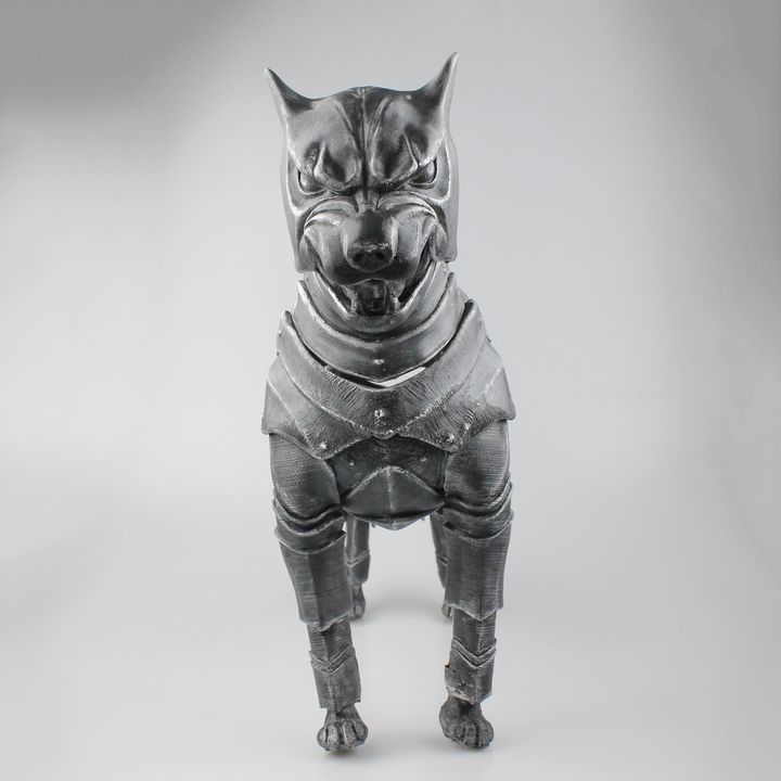 3D Printable Hound's Helm Inspired Dog Armour by Ricardo Alves