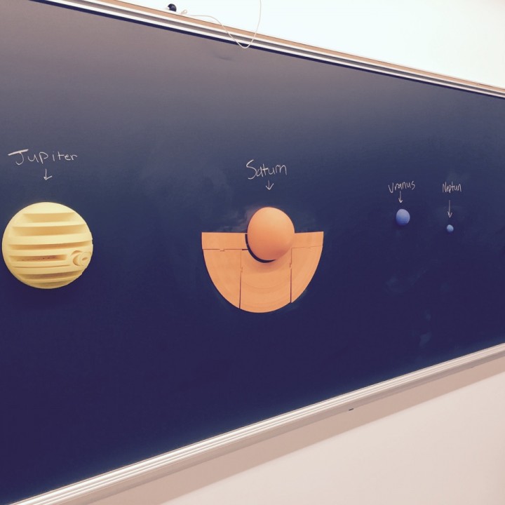 3D Printable White Board Solar System by Willis