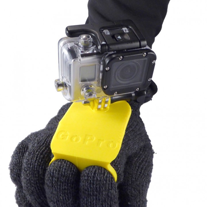 3D Printable Active sport two finger GoPro holder for extreme ...