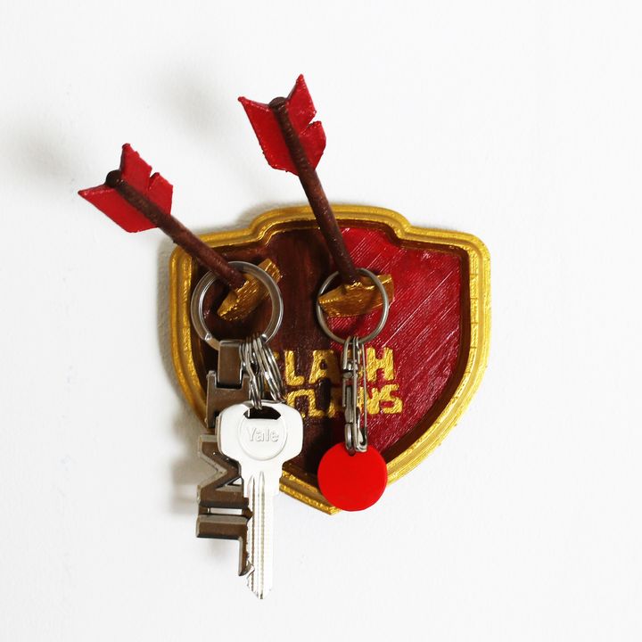 3D Printable Clash of Clans Key Holder by Mark Ledwold