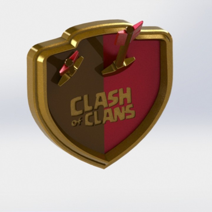 3D Printable Clash of Clans Key Holder by Mark Ledwold