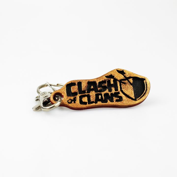 3D Printable Clash of Clans Keyring by Mark Ledwold
