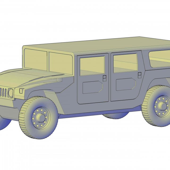 3D Printable Hummer H1 by Oleg Khmarnyi