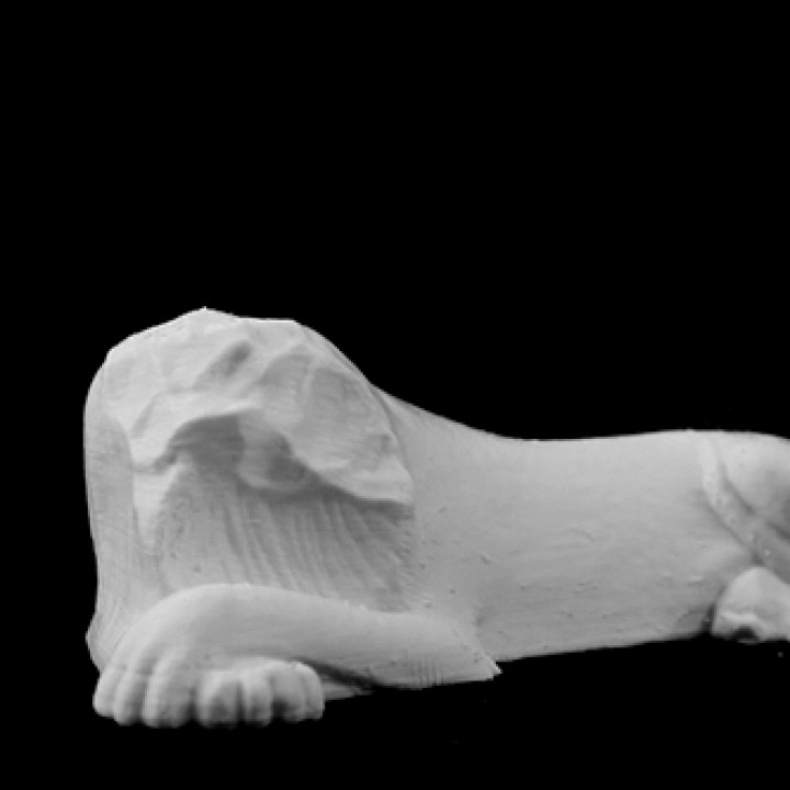 3D Printable Colossal Lion at The British Museum, London by Scan The World