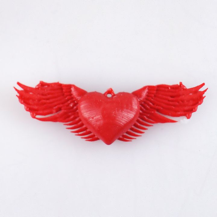 3D Printable Flying Heart Pendant by Sajid Diaz