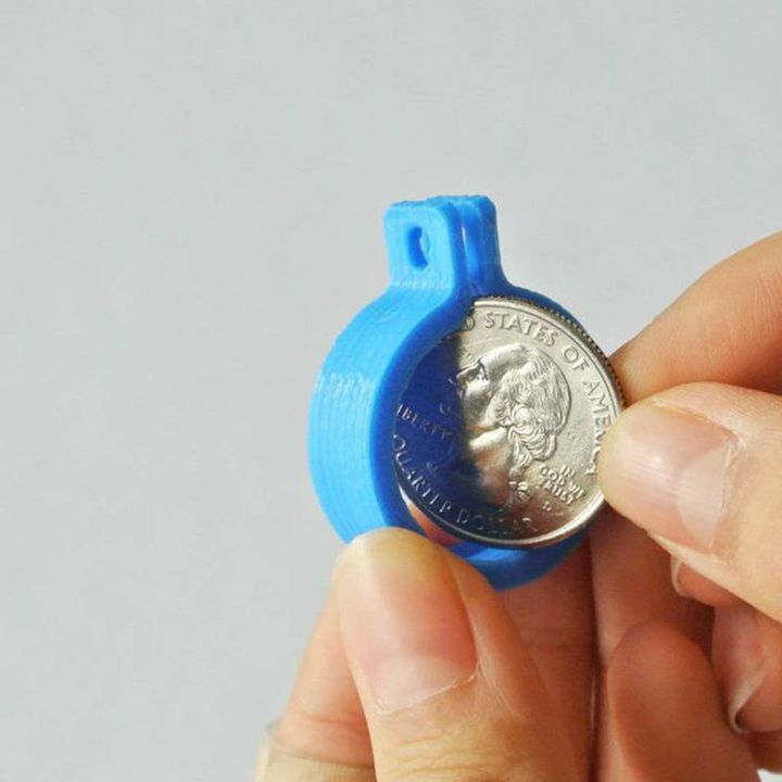 3D Printable Quarter coin holder by Tosh Sayama