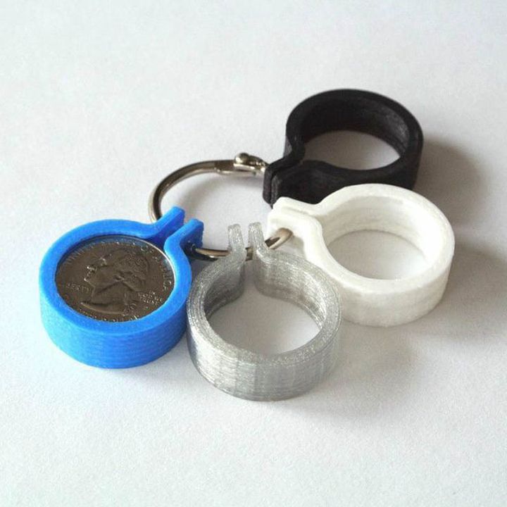 3D Printable Quarter coin holder by Tosh Sayama