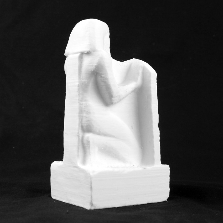 3D Printable Montuemhat holding a Stela at The British Museum, London ...