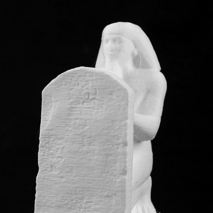 3D Printable Montuemhat holding a Stela at The British Museum, London ...