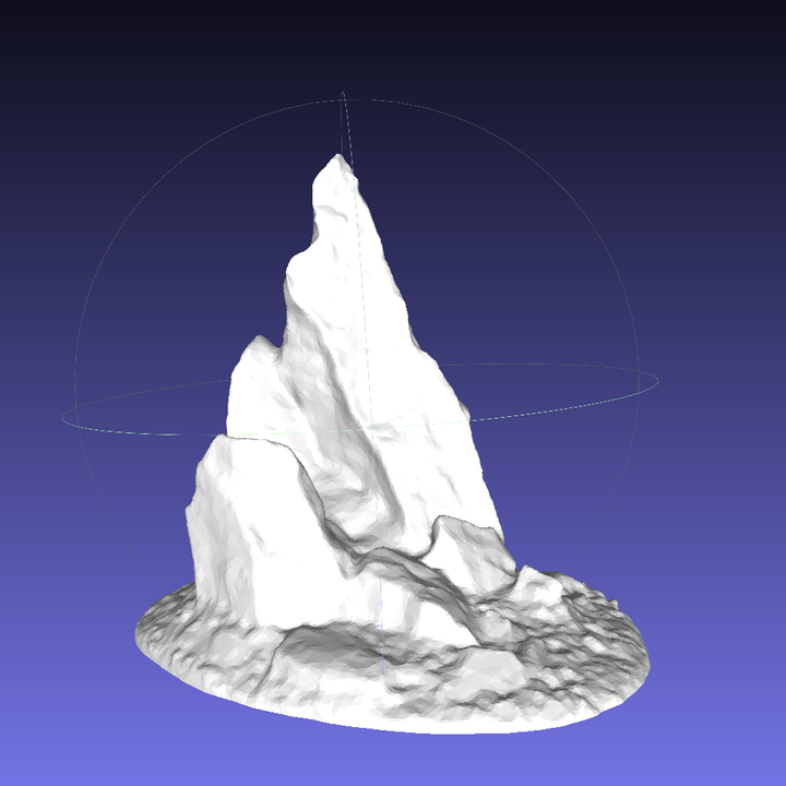 3D Printable Stabby Jutting Stone Outcrop by Willam Lee Cherry