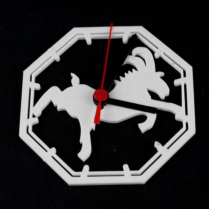 3D Printable Chinese New Year - Goat Clock by Marco Morata