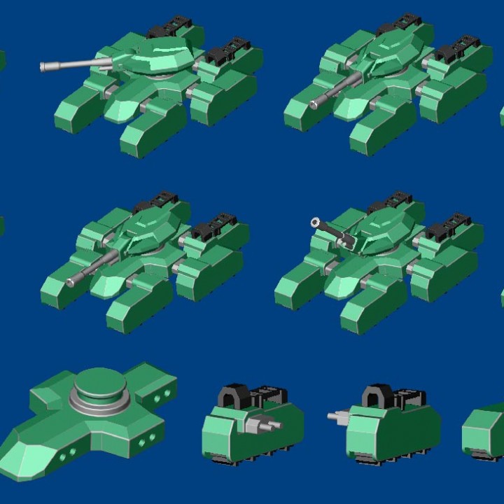 3D Printable Halo Rhino Tank - Fully Articulated Model Kit by christian.c