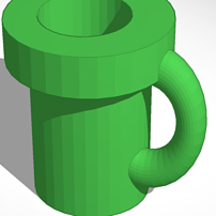 3D Printable Super mario pipe mug version 3 by Loki Laufeysen