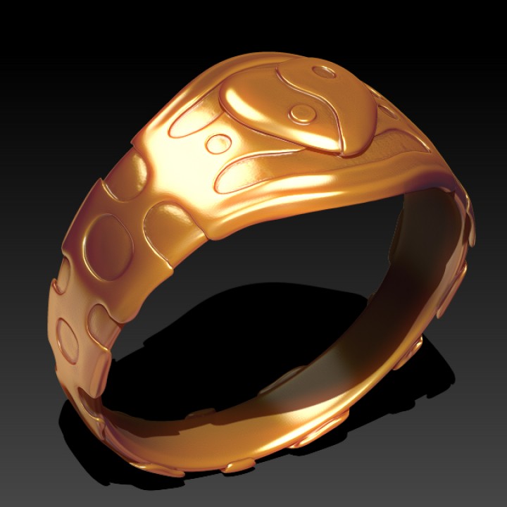 3D Printable Yin Yang Love You Ring by marco villa