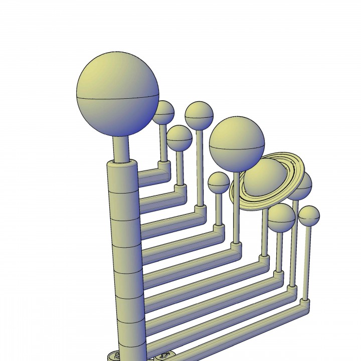 3D Printable Model Solar System by Oleg Khmarnyi