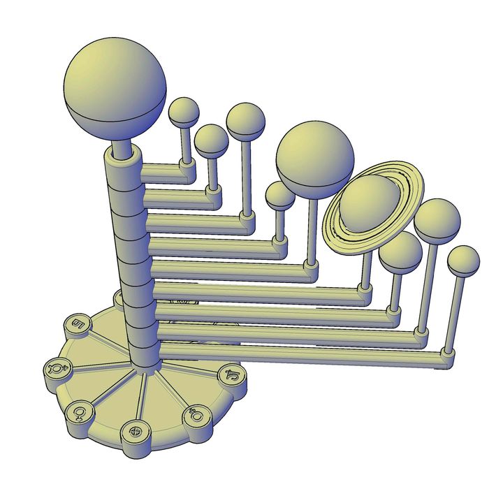 3D Printable Model Solar System by Oleg Khmarnyi