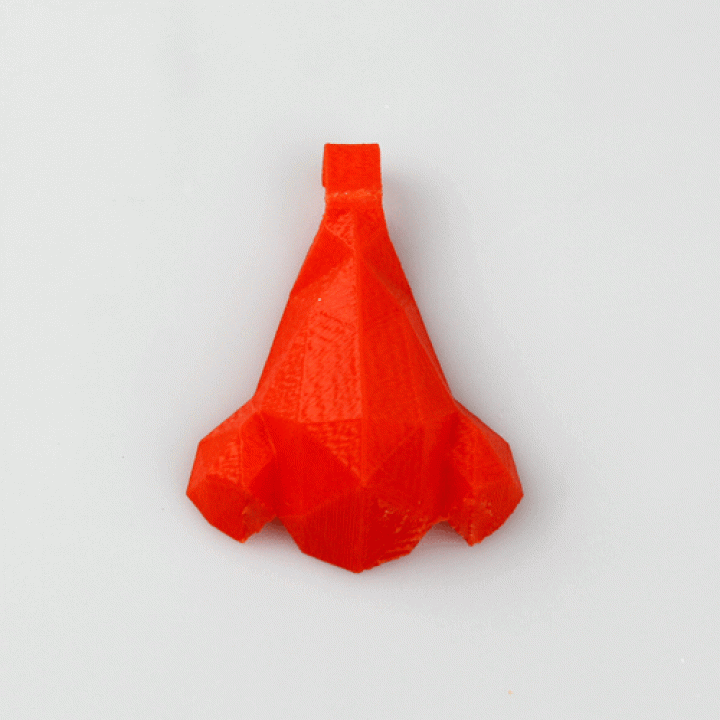 3D Printable Low Poly Red Nose by Jennifer Yu