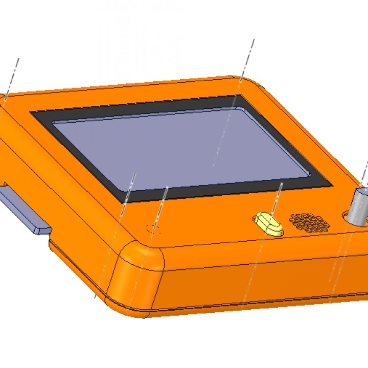 3D Printable Case for LCD screen by campain christophe