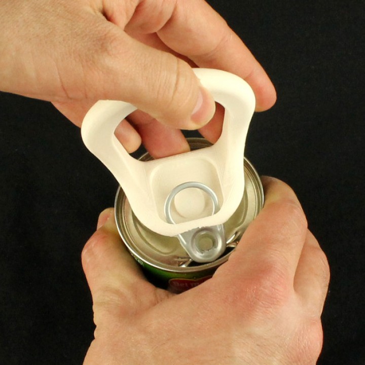 3D Printable Ring Pull Can Opener by Luca Parmegiani