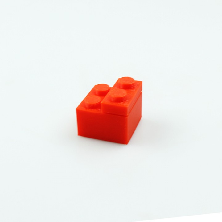 3D Printable Lego compatible bloc 2x2 and plate 2x1 by Menanteau Nicolas