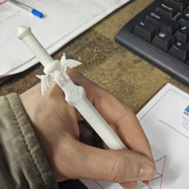 3D Print of Master Sword from Zelda - Ballpoint Combat by TacosForJesus