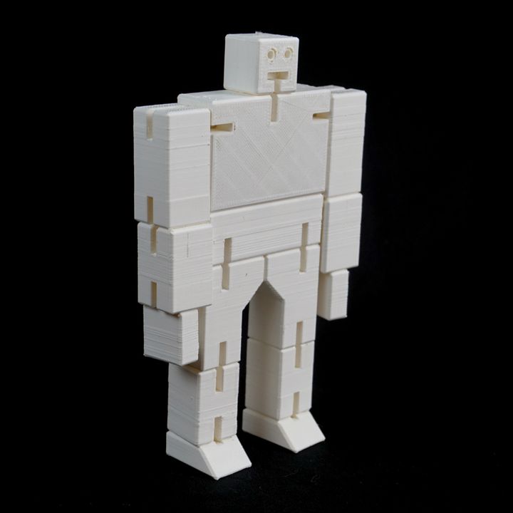 3D Printable SMALL CUBE ROBOT by Menanteau Nicolas