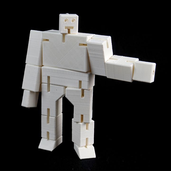 3D Printable SMALL CUBE ROBOT by Menanteau Nicolas