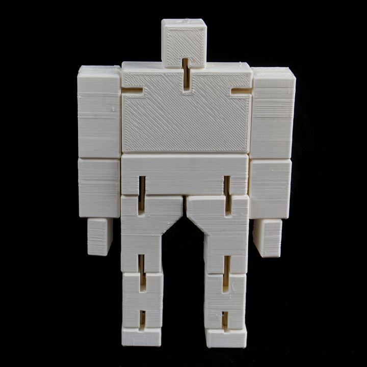 3D Printable SMALL CUBE ROBOT by Menanteau Nicolas