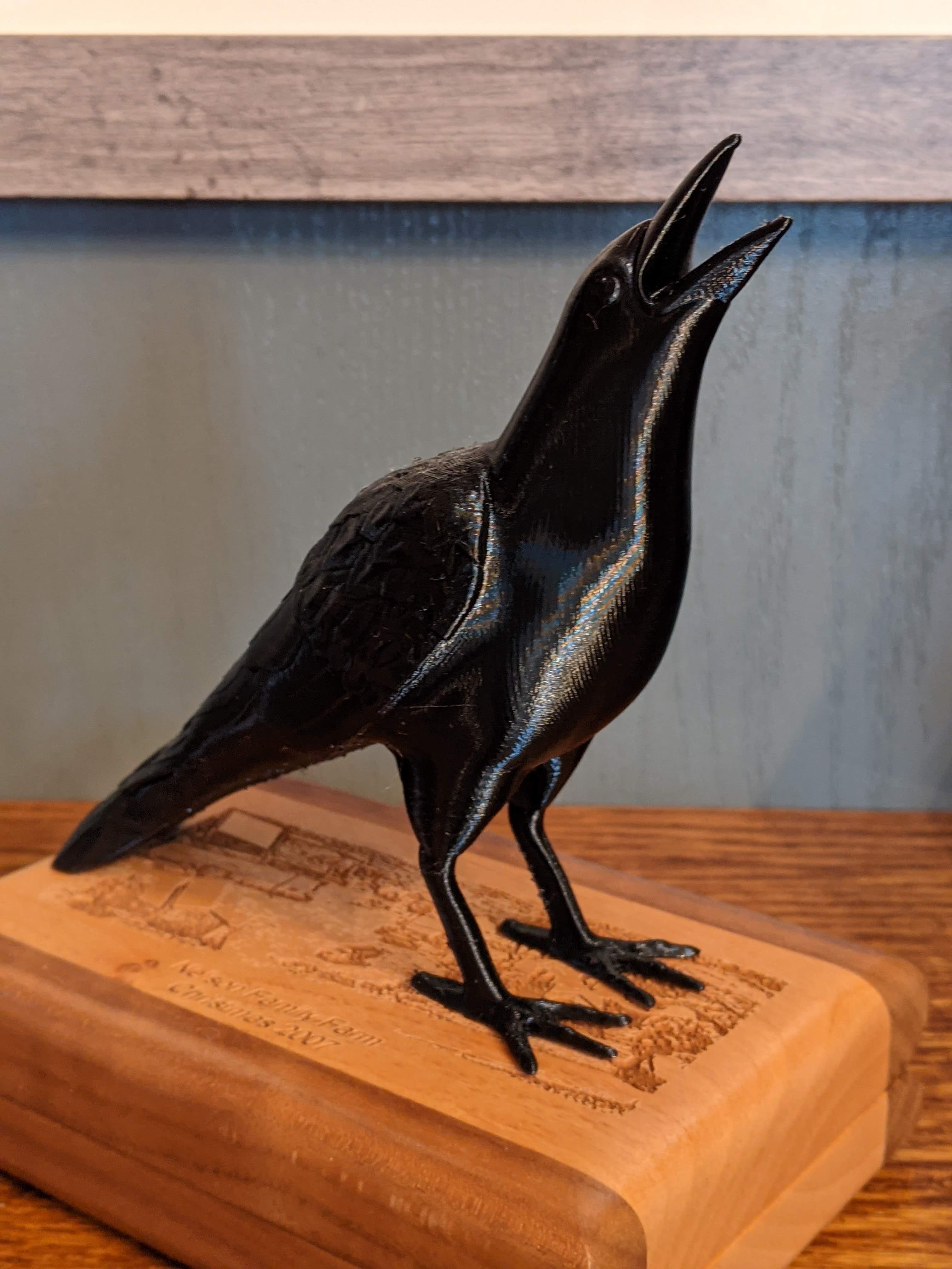 3D Printable Crow - Support Free by Evavoo