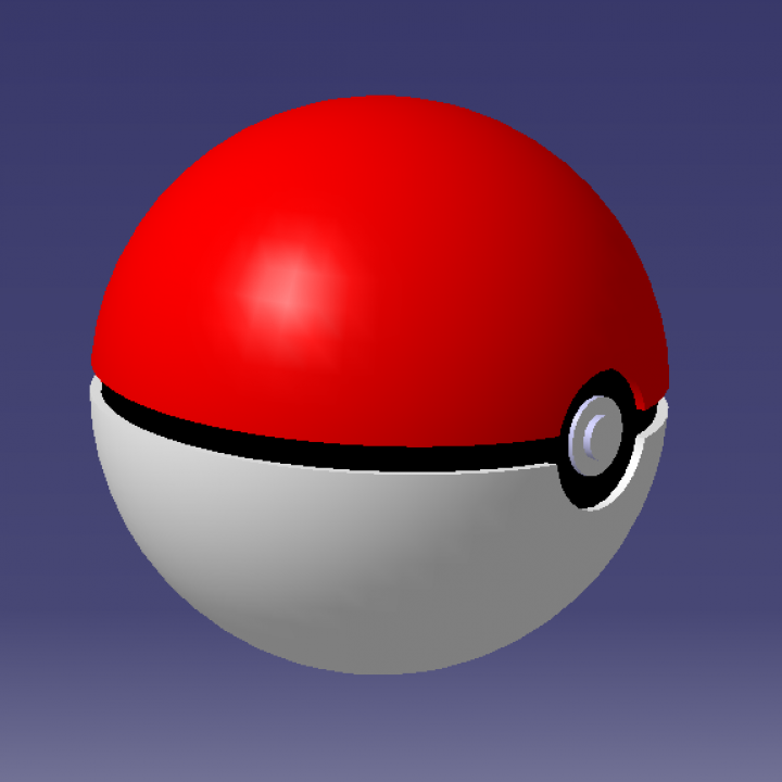 3D Printable Pokeball by Timothée MERIGAUD