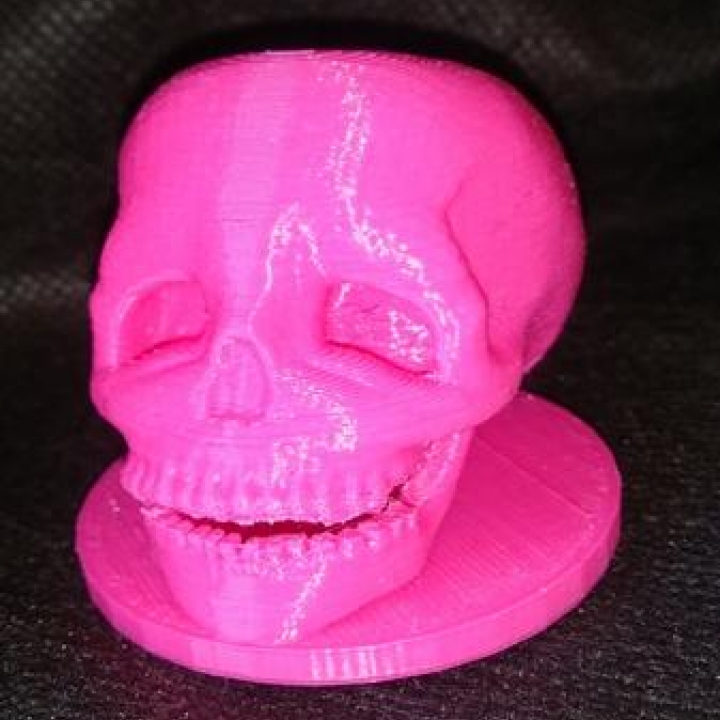 3D Printable Wacom Skull Stylus Stand by Tanya Wiesner