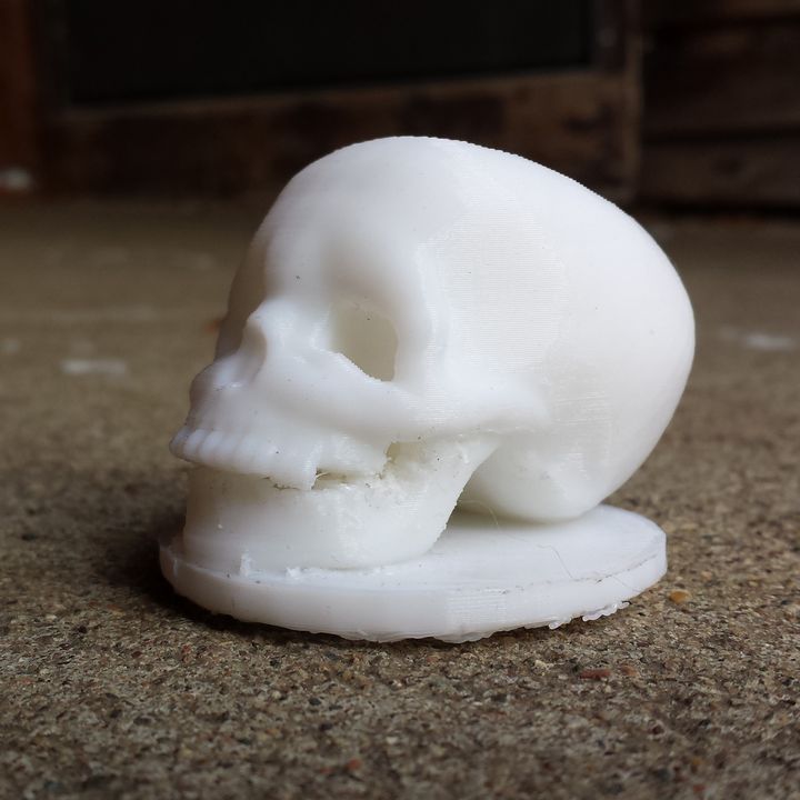 3D Printable Wacom Skull Stylus Stand by Tanya Wiesner