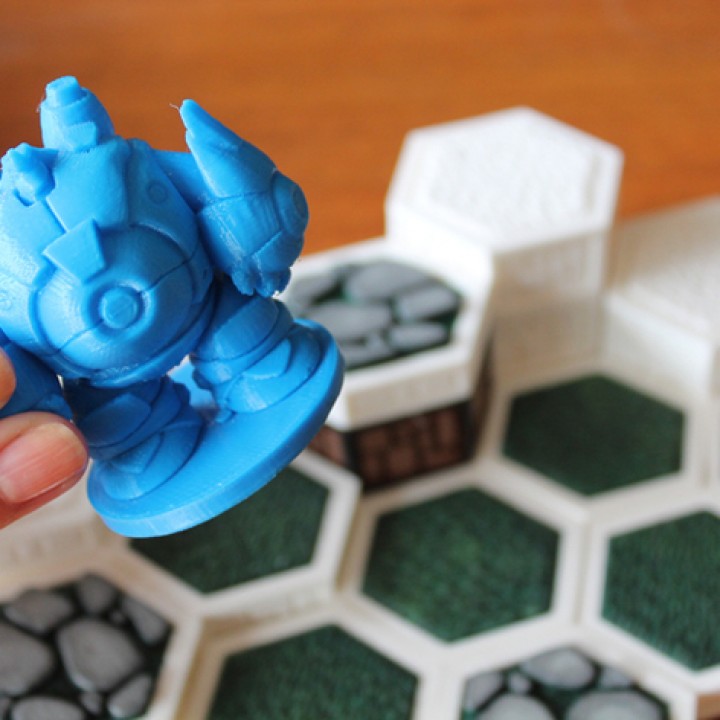 3D Printable Open Board Game. Single Cap Brick by Thinker Thing